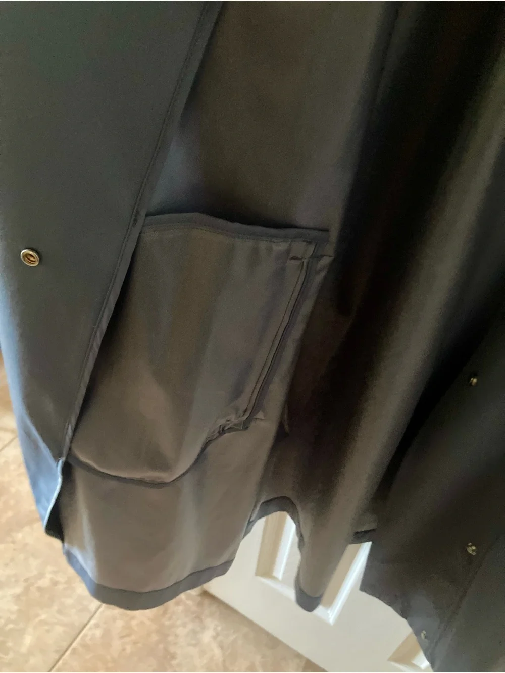 Bernardo | Jackets & Coats | Bernardo Slate Blue Trench Coat With Cape ...